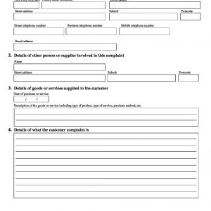 Salon Customer Complaint Form - BIBA Academy